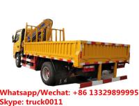 China Factory sale good price dongfeng 4*2 LHD/RHD truck with 2tons folded crane boom, 2ton small cargo truck with folded boom for sale