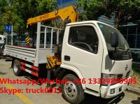 China HOT SALE! dongfeng 3tons telescopic boom mounted on cargo truck for sale， factory sale best price truck with crane for sale