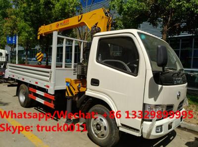 China HOT SALE! dongfeng 3tons telescopic boom mounted on cargo truck for sale， factory sale best price truck with crane for sale