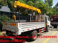 China HOT SALE! dongfeng 3tons telescopic boom mounted on cargo truck for sale， factory sale best price truck with crane for sale