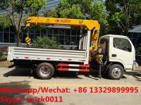 China HOT SALE! dongfeng 3tons telescopic boom mounted on cargo truck for sale， factory sale best price truck with crane for sale