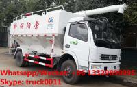 China new best price dongfeng 4*2 LHD Euro 5 156hp diesel 12m3 5-7tons bulk feed truck for sale, feed pellet truck for sale