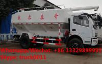 China new best price dongfeng 4*2 LHD Euro 5 156hp diesel 12m3 5-7tons bulk feed truck for sale, feed pellet truck for sale