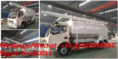 China new RHD best price 156hp diesel 5-7T hydraulic system discharging bulk feed truck for sale, poultry feed pellet truck for sale