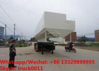 China new best price 50cbm-60cbm poultry feed container semitrailer for sale,electric discharging animal bulk feed trailer for sale