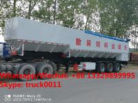 China designed 50cbm CLW bulk feed transportation semitrailer for sale, customized 50m3 25tons animal feed container trailer for sale