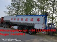 China designed 50cbm CLW bulk feed transportation semitrailer for sale, customized 50m3 25tons animal feed container trailer for sale