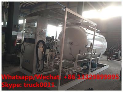 China brand new customized 5tons skid lpg gas refilling station with lpg gas dispenser of double nozzles for cars, automobiles for sale