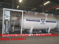 China factory sale best price 6tons skid lpg gas tank with lpg gas dispenser for automobiles, skid lpg gas refilling station for sale