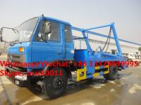 China dongfeng new 190hp diesel swing arm skid garbage truck for sale, HOT SALE! customized swing arm wastes collecting truck for sale