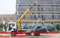 China 2020s new brand dongfeng 153 190hp 6tons road wrecker towing truck with telescopic boom for sale, road breakdown truck for sale