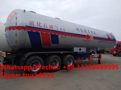 China 2020s new manufactured 59.53cbm bulk lpg gas tanker semitrailer for sale, cheaper higher quality propane road tanker for sale