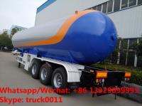 China customized best price 56cbm bulk propane gas tanker semitrailer for sale, HOT SALE! road transported lpg gas tanker for sale