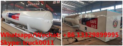 China customized seperated 20m3 skid lpg gas station with electronic filling scales for sale, skid propane tanker with scales for sale