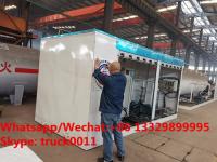China customized seperated 20m3 skid lpg gas station with electronic filling scales for sale, skid propane tanker with scales for sale