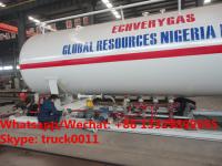 China customized 45cbm 20MT skid lpg station with 1-2 electronic scales for sale, China made best price skid lpg tanker for sale