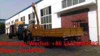 China Dongfeng duolika LHD 4T telescopic crane boom mounted on truck for sale, HOT SALE! dongfeng 120hp 4T truck with crane for sale