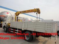 China Dongfeng duolika LHD/RHD 3.2 tons telescopic crane boom mounted on truck for sale, telescopic truck with crane for sale for sale