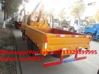 China new dongfeng double-cab 2tons folded crane boom mounted on truck for sale, hot sale knuckle truck with knuckle crane for sale