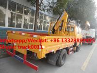China new dongfeng double-cab 2tons folded crane boom mounted on truck for sale, hot sale knuckle truck with knuckle crane for sale