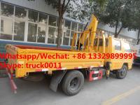 China new dongfeng double-cab 2tons folded crane boom mounted on truck for sale, hot sale knuckle truck with knuckle crane for sale