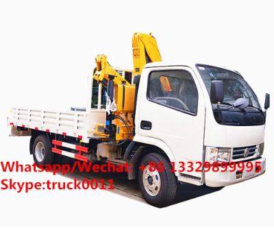 China new best price dongfeng 2tons folded truck with crane for sale,mini Customized 2T knuckle crane boom mounted on truck for sale