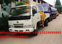 China new best price dongfeng 2tons folded truck with crane for sale,mini Customized 2T knuckle crane boom mounted on truck for sale