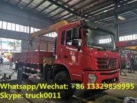 China HOT SALE! dongfeng 4*2 LHD 8tons telescopic boom mounted on truck, dongfeng 8tons telescopic truck with crane for sale for sale