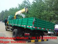 China best seller dongfeng LHD Euro 5 156hp diesel 4tons telescopic boom mounted on truck for sale, truck with crane for sale