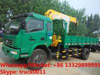 China best seller dongfeng LHD Euro 5 156hp diesel 4tons telescopic boom mounted on truck for sale, truck with crane for sale