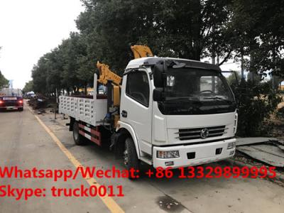China Factory sale good price dongfeng brand  156hp diesel Euro 5 4tons folded crane boom mounted on truck, folded truck crane for sale