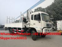 China customized dongfeng 180hp diesel 5tons folded crane boom mounted on truck for sale, knuckle boom with cargo truck for sale