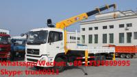 China Customized dongfeng brand 6*4 260hp diesel 10tons telescopic crane boom mounted on truck, mobile crane with truck for sale