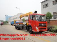 China Customized dongfeng brand 6*4 260hp diesel 10tons telescopic crane boom mounted on truck, mobile crane with truck for sale