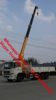 China Customized dongfeng brand 6*4 260hp diesel 10tons telescopic crane boom mounted on truck, mobile crane with truck for sale