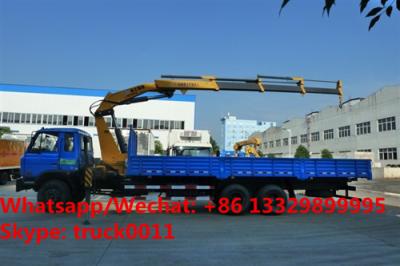 China customized dongfeng 6*4 LHD/RHD 210hp diesel 10tons knuckle crane boom mounted on truck for sale, HOT SALE! 10tons truck for sale