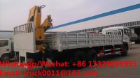 China customized dongfeng tianlong 6*4 10tons knuckle crane boom mounted on truck for sale, folded cargo truck with crane for sale