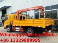 China best seller SINO TRUK HOWO 4*2 LHD 95hp Euro 5 2T telescopic boom mounted on truck for sale,customized truck with crane for sale