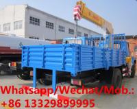 China customized dongfeng 140 long head 4tons telescopic crane boom mounted on truck for sale, 4tons cargo truck with crane for sale