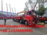 China SHACMAN brand 8*4 LHD 12tons-16tons telescopic crane boom mounted on truck for sale, cargo truck with crane for sale for sale