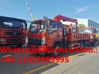 China customized SINO TRUK HOMAN 4*2 LHD 5tons telescopic crane boom mounted on truck for sale, cargo truck with crane for sale