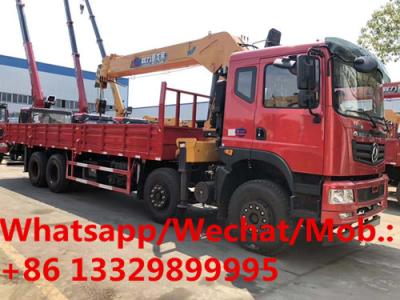 China HOT SALE! Heavy duty dongfeng T5 8*4 LHD yuchai diesel engine 12tons-20tons telescopic crane boom mounted on cargo truck for sale