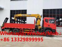 China HOT SALE! Dongfeng T5 4*2 Euro 5 8tons telescopic crane boom mounted on truck for sale, Higher quality truck with crane for sale