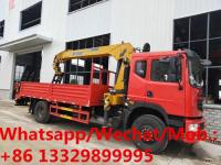 China HOT SALE! Dongfeng T5 4*2 Euro 5 8tons telescopic crane boom mounted on truck for sale, Higher quality truck with crane for sale