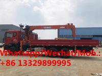 China HOT SALE! Dongfeng T5 6*4 LHD yuchai 240hp diesel 10tons telescopic cargo truck with crane, crane mounted on truck for sale