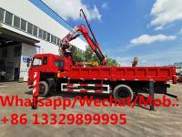 China best seller-dongfeng 4*2 LHD 180hp diesel Euro 5 8tons knuckles crane boom mounted on truck for sale, crane on truck for sale