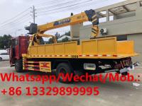 China JIEFANG FAW brand 4*2 LHD 180hp 8tons telescopic crane boom mounted on truck for sale, truck mounted crane for sale for sale