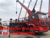 China best sellerr SHACMAN brand 8*4 16tons telescopic crane boom mounted on truck for sale, HOT SALE! cargo truck with crane for sale