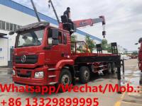 China best sellerr SHACMAN brand 8*4 16tons telescopic crane boom mounted on truck for sale, HOT SALE! cargo truck with crane for sale