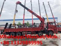 China best sellerr SHACMAN brand 8*4 16tons telescopic crane boom mounted on truck for sale, HOT SALE! cargo truck with crane for sale